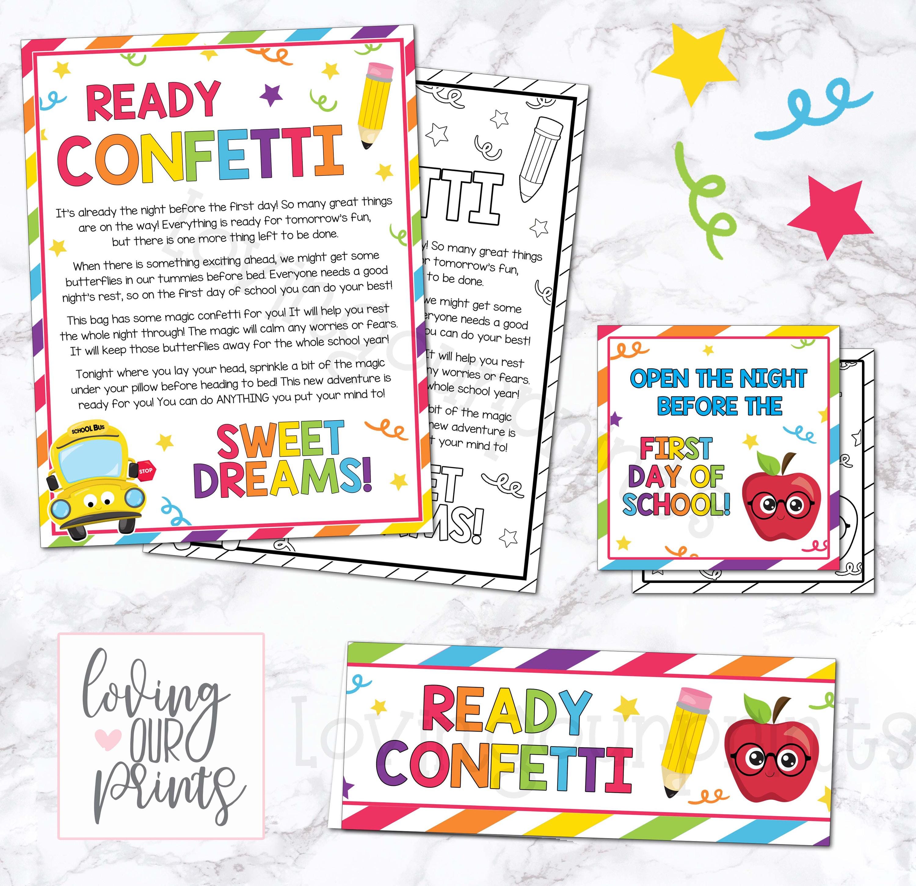 Ready Confetti, Ready Confetti Printable, Ready Confetti Tags Printable ...