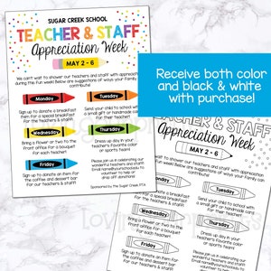 Editable Teacher Appreciation Week, Editable Teacher Appreciation Week ...