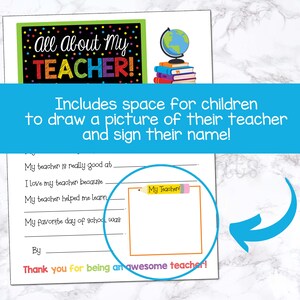 All About My Teacher, Teacher Appreciation Week, All About My Teacher ...