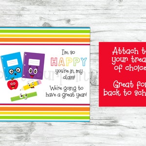 First Day of School Treat Tag, Back to School Treat Bag, Student Gifts ...