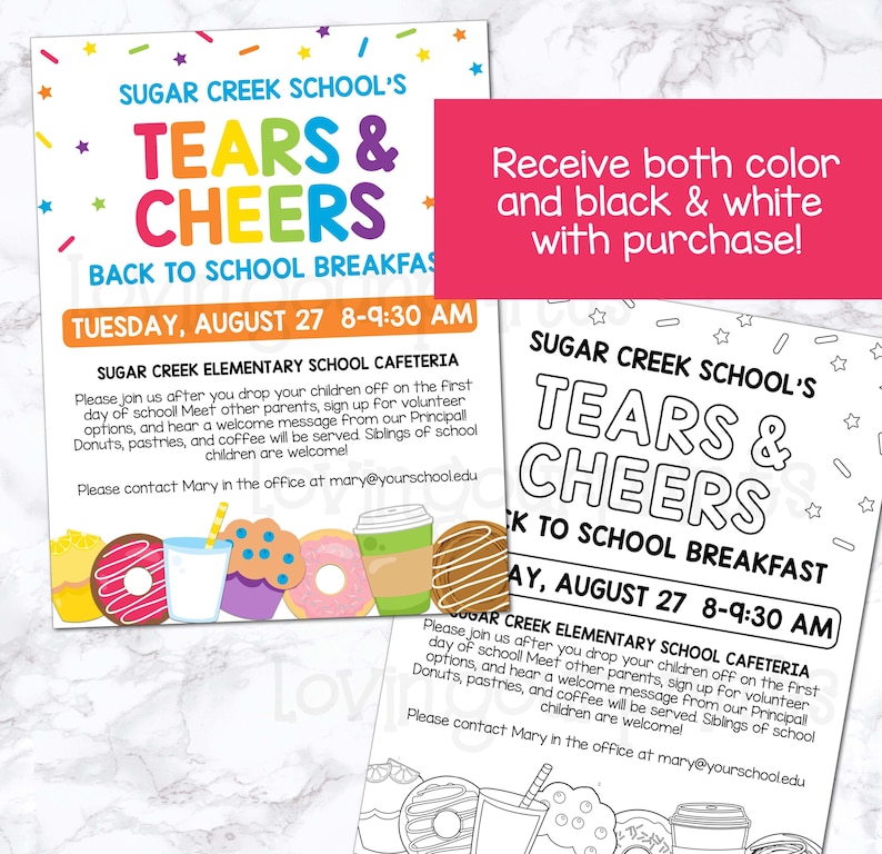 Tears and Cheers, Tears and Cheers Flyer, Editable Tears and Cheers ...