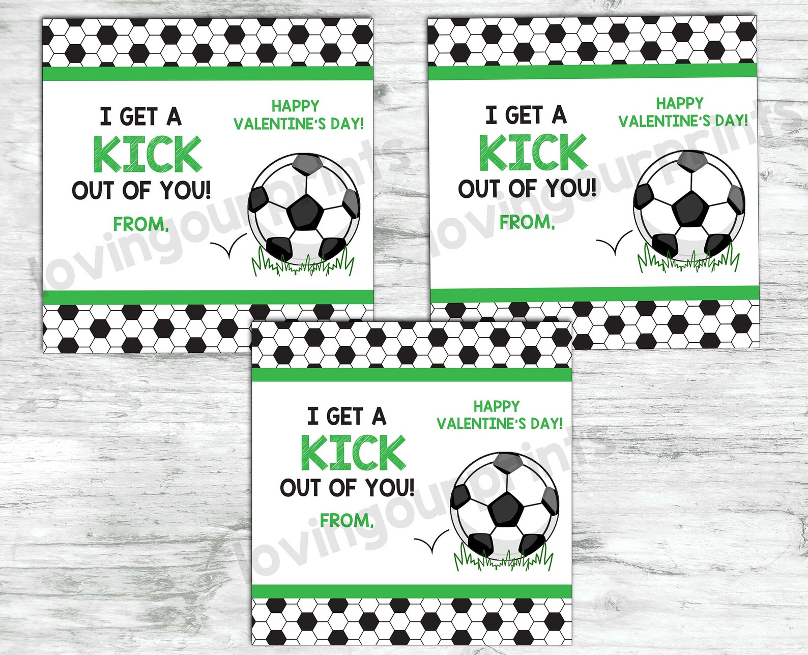 Soccer Valentine Cards Editable Valentine Card Soccer - Etsy