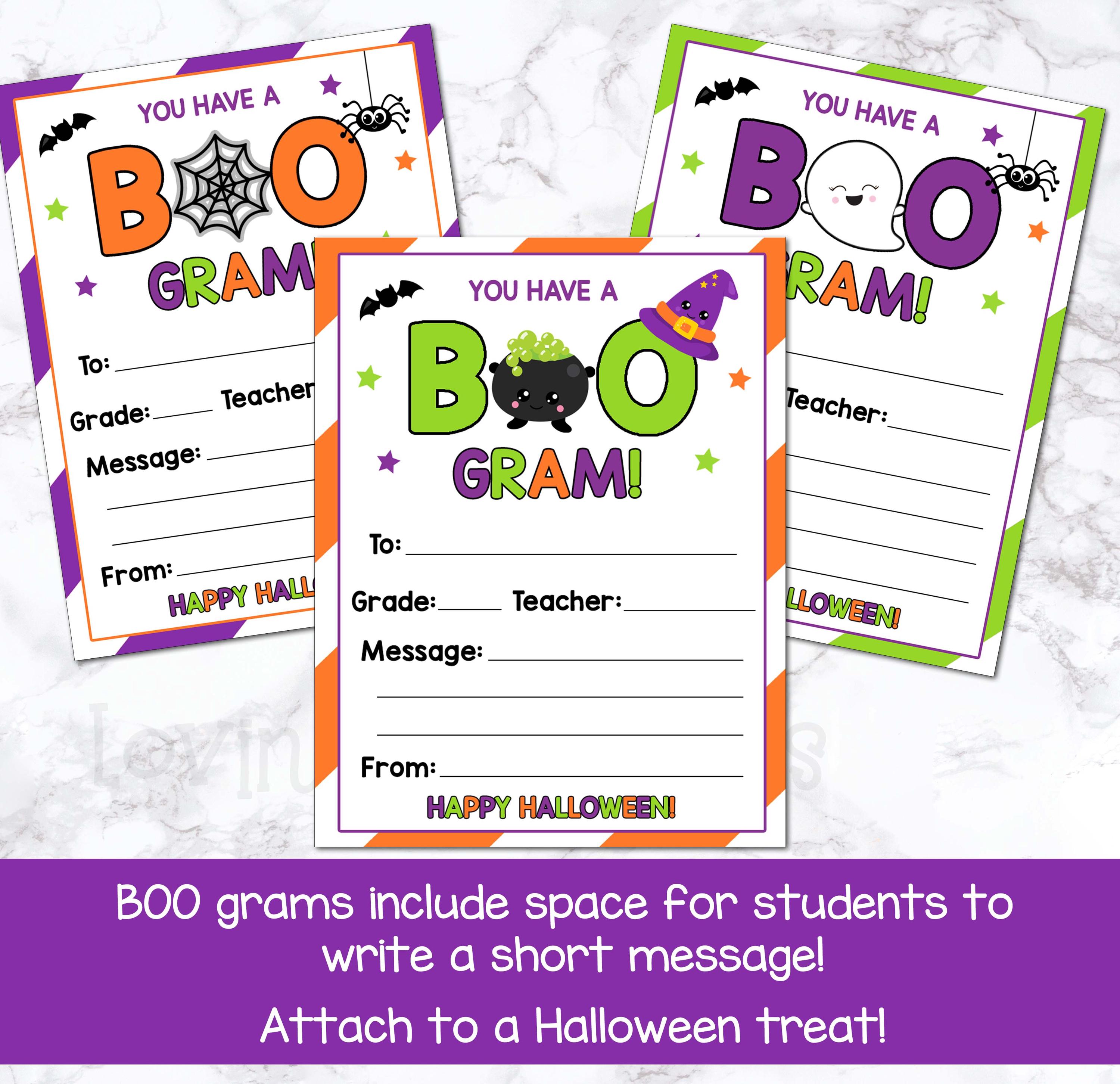 Boo Grams, Boo Grams Template, Editable Boo Grams Flyer, Boo Grams ...