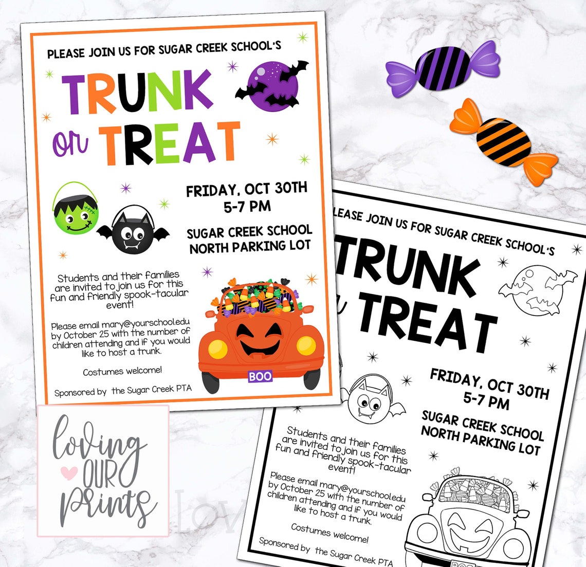 Trunk or Treat Flyer, Editable Trunk or Treat Flyer, Trunk or Treat ...