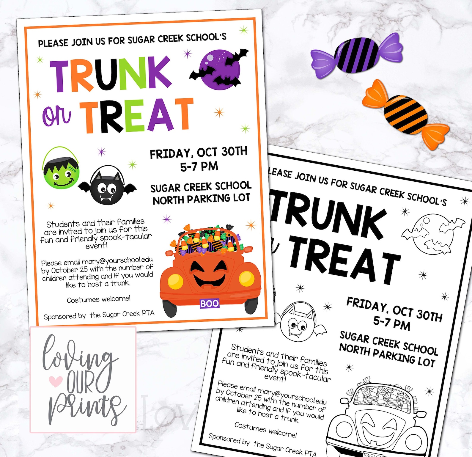 Trunk or Treat Flyer Editable Trunk or Treat Flyer Trunk or - Etsy