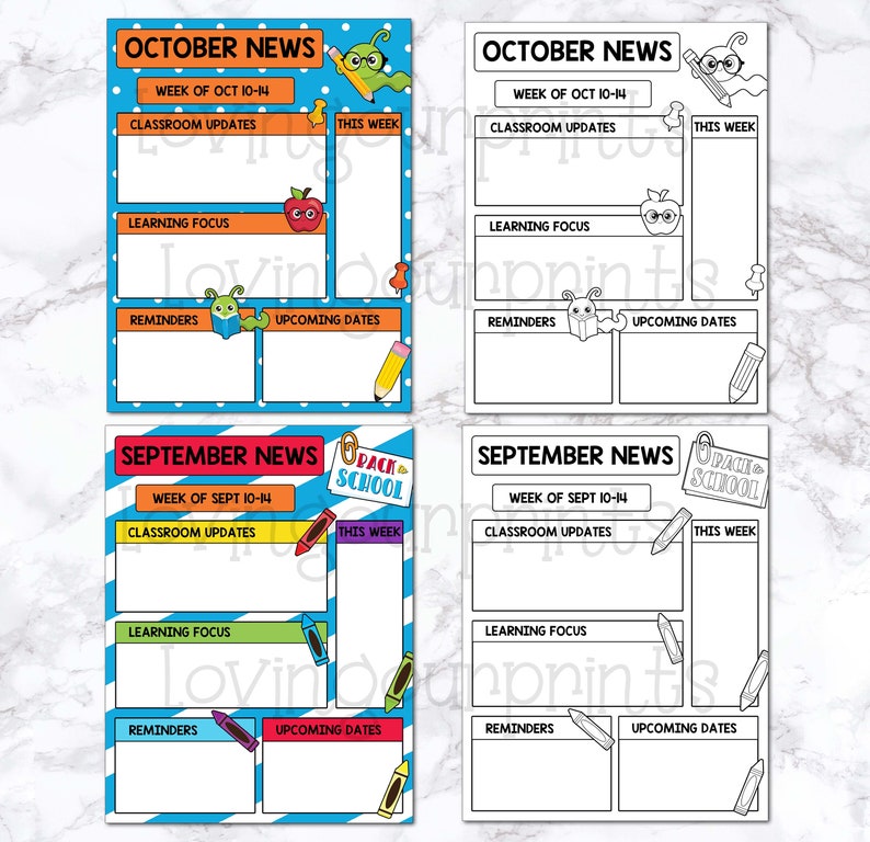 Back to School Newsletter Template, Back to School Newsletter ...
