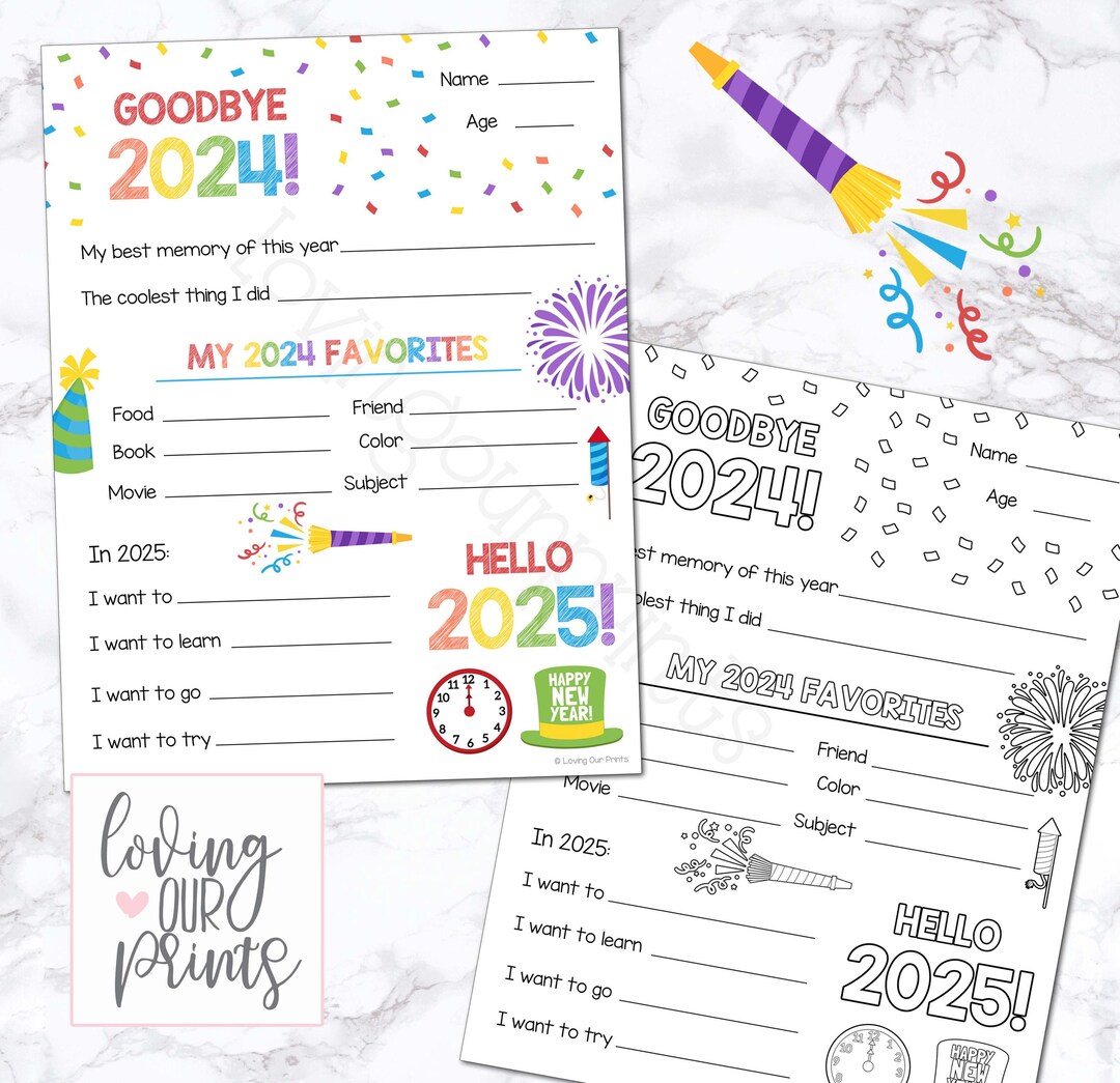 New Year Goals for Kids, New Years Resolution Kids, New Years ...