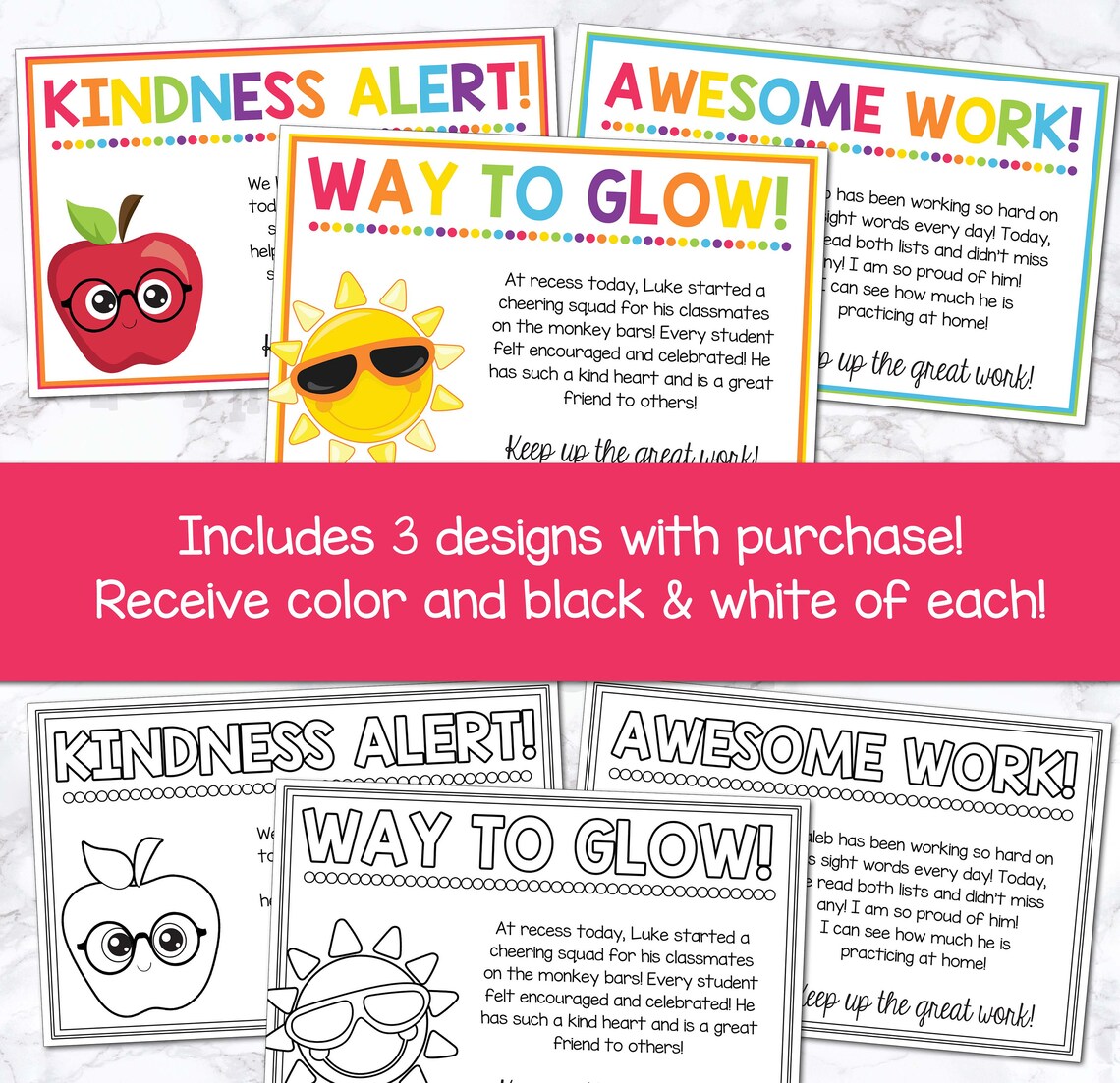 Positive Notes Positive Notes From Teacher Editable - Etsy