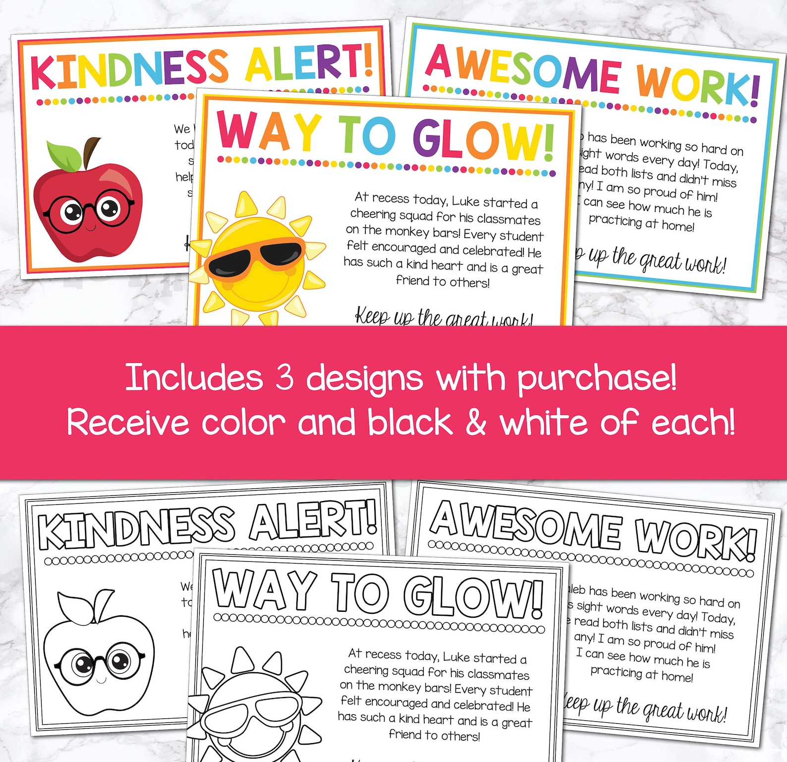 Positive Notes Positive Notes From Teacher Editable - Etsy