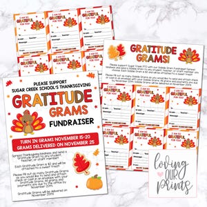 Gratitude Grams, Gratitude Gram Fundraiser, Thanksgiving Candy Grams ...