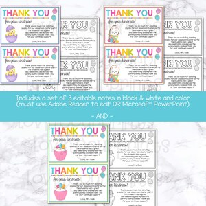 Easter Thank You Cards, Editable Easter Template, Easter Thank You ...