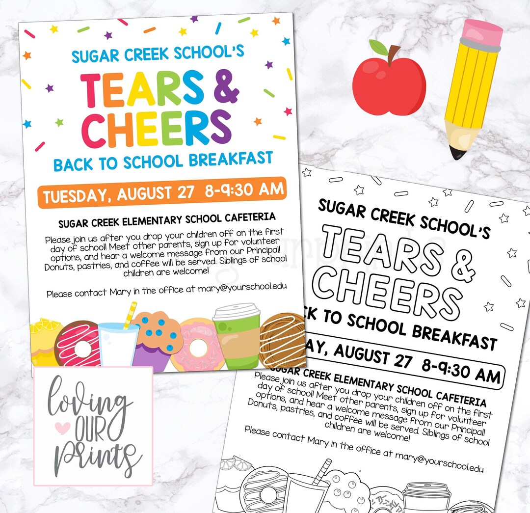 Tears and Cheers, Tears and Cheers Flyer, Editable Tears and Cheers ...