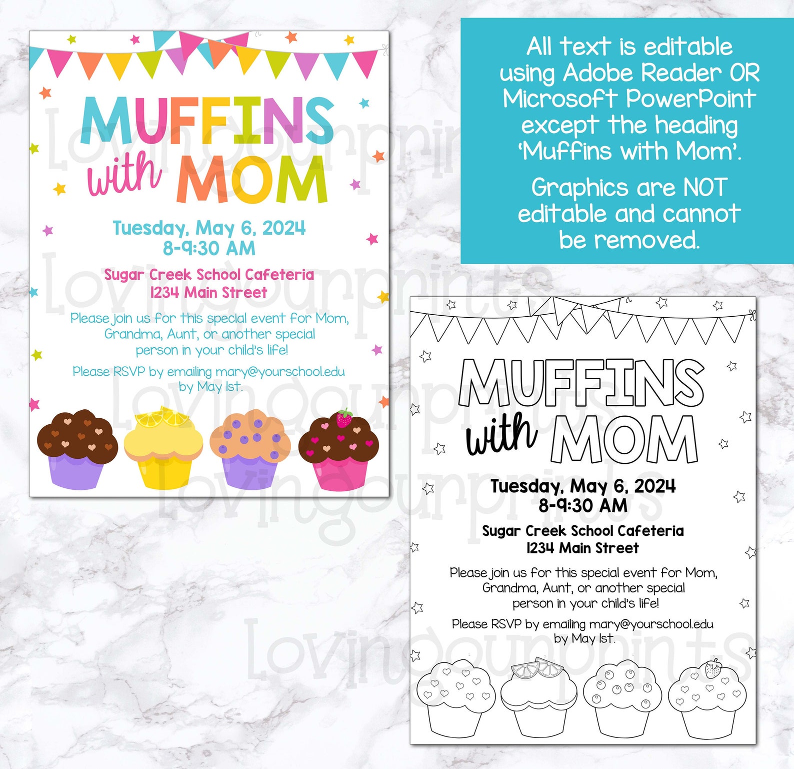 Editable Muffins With Mom Flyer, Muffins With Mom Flyer Editable ...