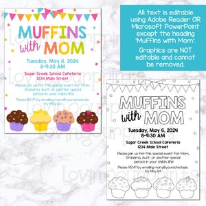 Editable Muffins With Mom Flyer, Muffins With Mom Flyer Editable ...