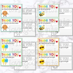 Teacher Appreciation Notes Bundle, Teacher Appreciation Note, Teacher ...