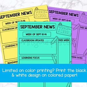 Back to School Newsletter Template, Back to School Newsletter ...