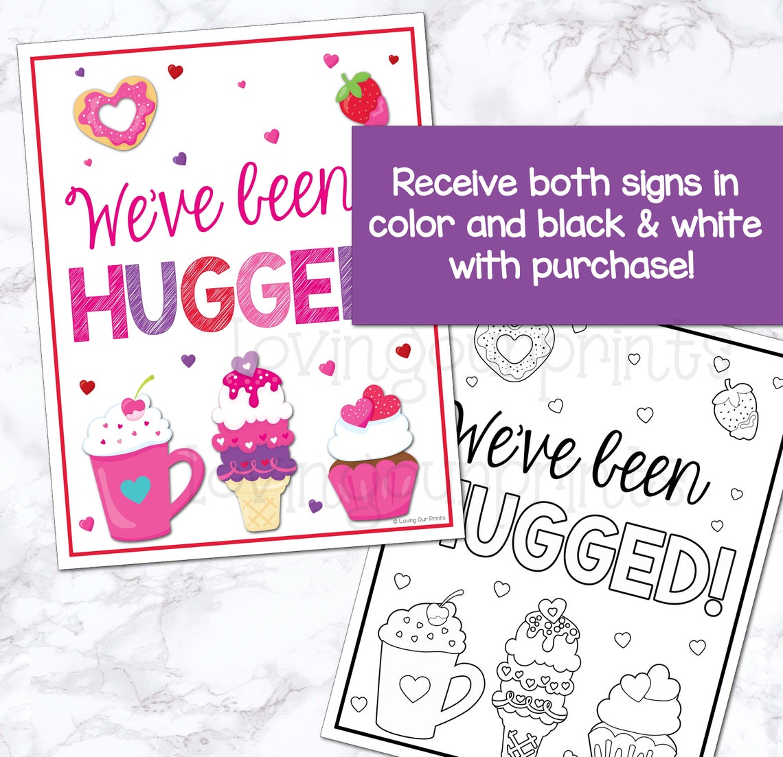 You've Been Hugged Youve Been Hugged Valentine's Day - Etsy