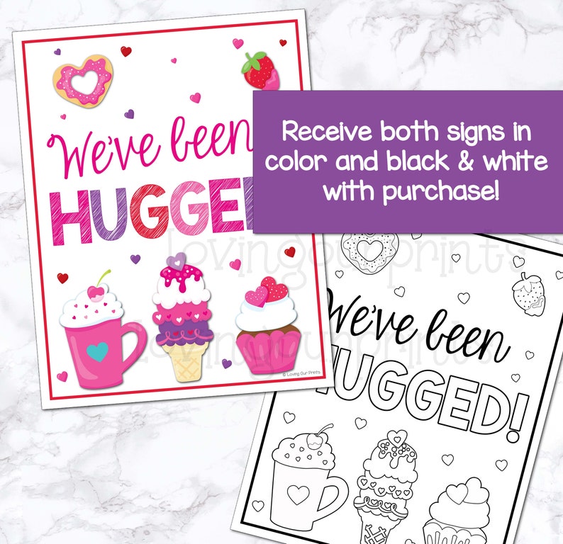 You've Been Hugged Youve Been Hugged Valentine's Day | Etsy