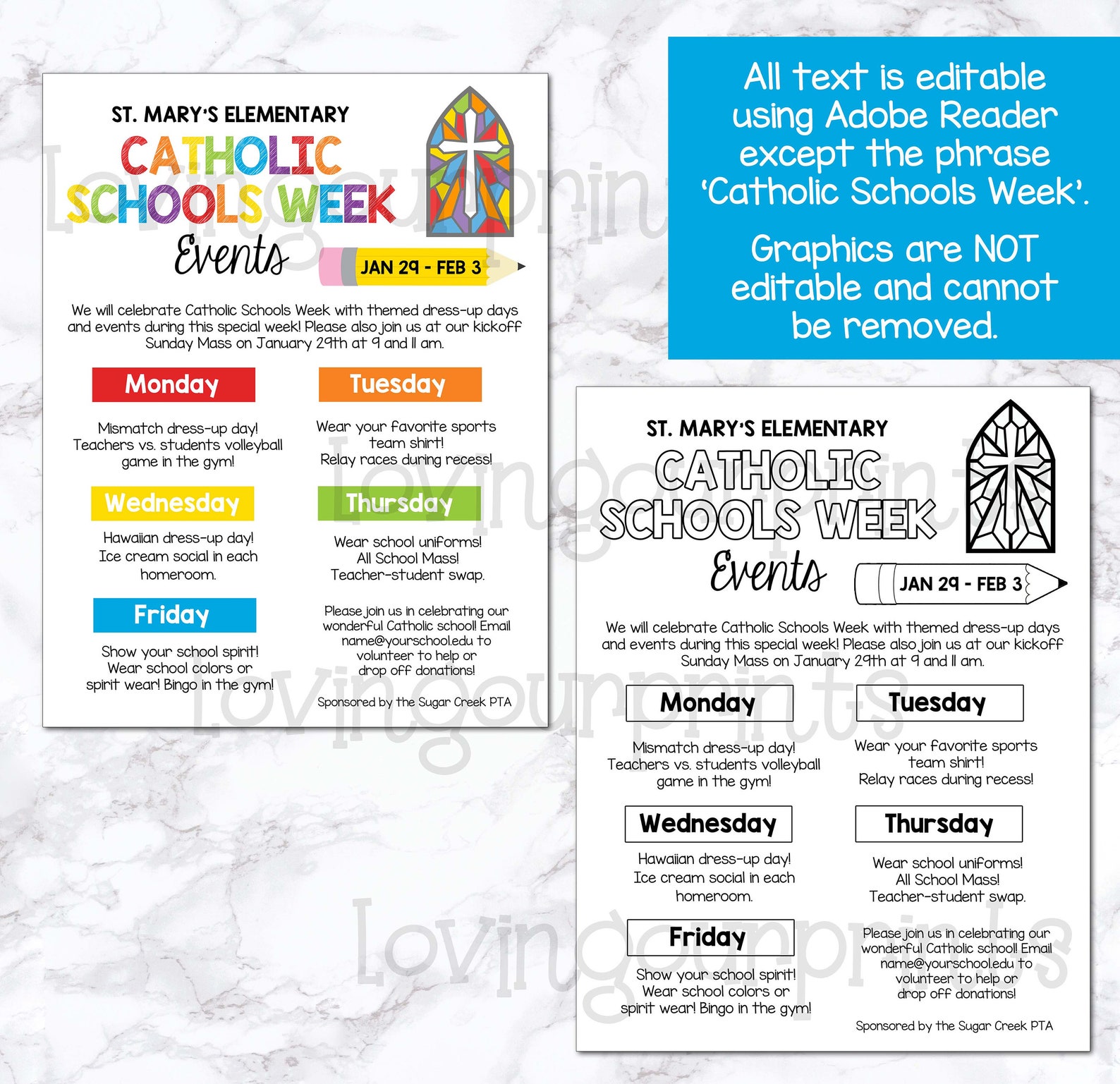 Catholic Schools Week Catholic Schools Week Flyer Editable - Etsy