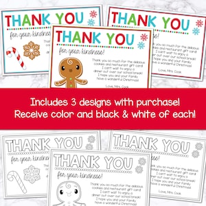 Holiday Thank You Cards, Holiday Thank You Notes, Christmas Thank You ...