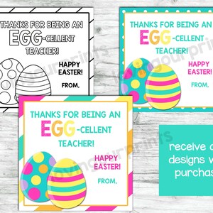 Eggcellent Teacher, Editable Eggcellent Teacher Tag, Egg-cellent ...