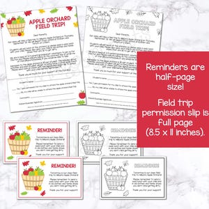 Apple Orchard Field Trip, Editable Apple Orchard Field Trip Form ...