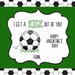 Soccer Valentine Card, Printable Valentine, Classroom Valentine, Soccer ...
