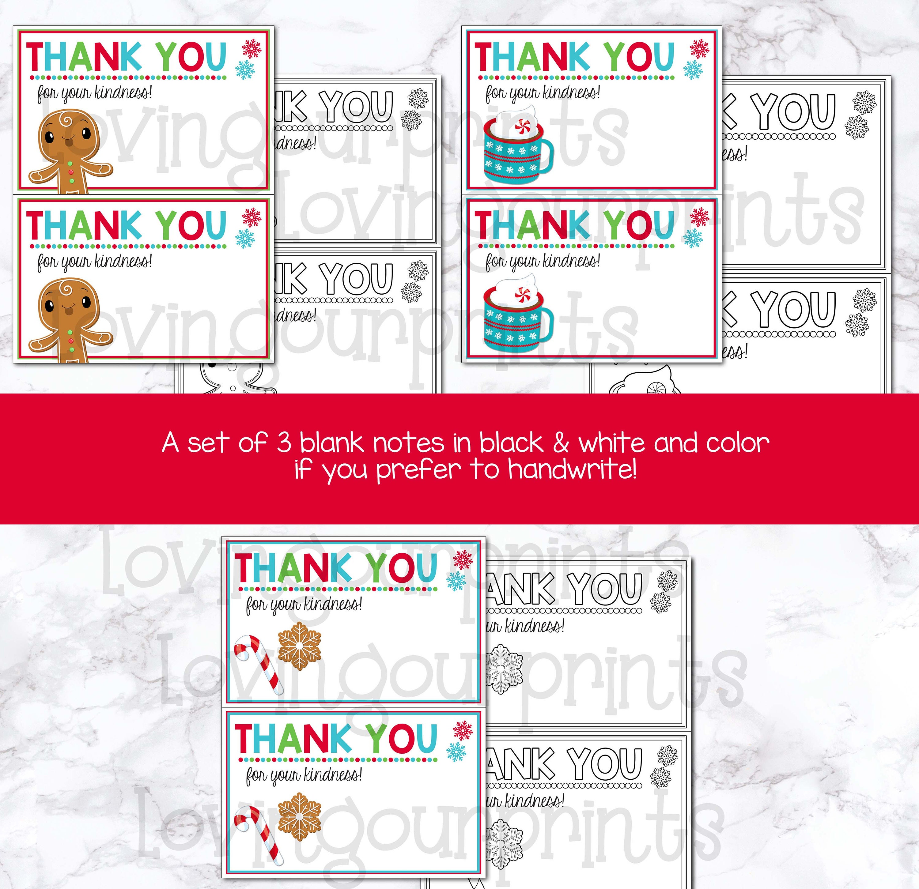 Holiday Thank You Cards, Holiday Thank You Notes, Christmas Thank You ...