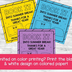 End of the Year Book Tags for Students, Editable End of the School Year ...