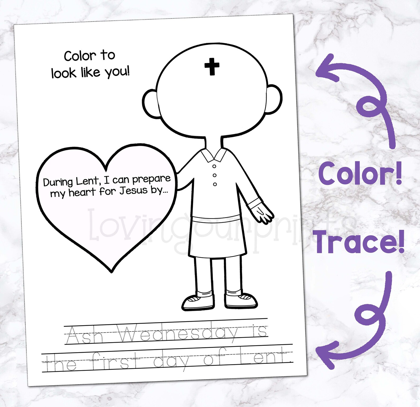 Ash Wednesday Lent for Kids Ash Wednesday for Kids Ash - Etsy