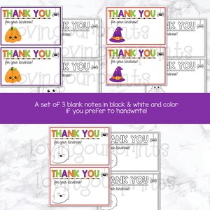 Editable Halloween Thank You Cards, Halloween Thank You Notes ...