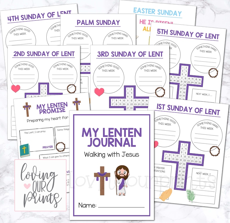 Lent for Kids Lent Printable Lent Journal Lenten Journal - Etsy