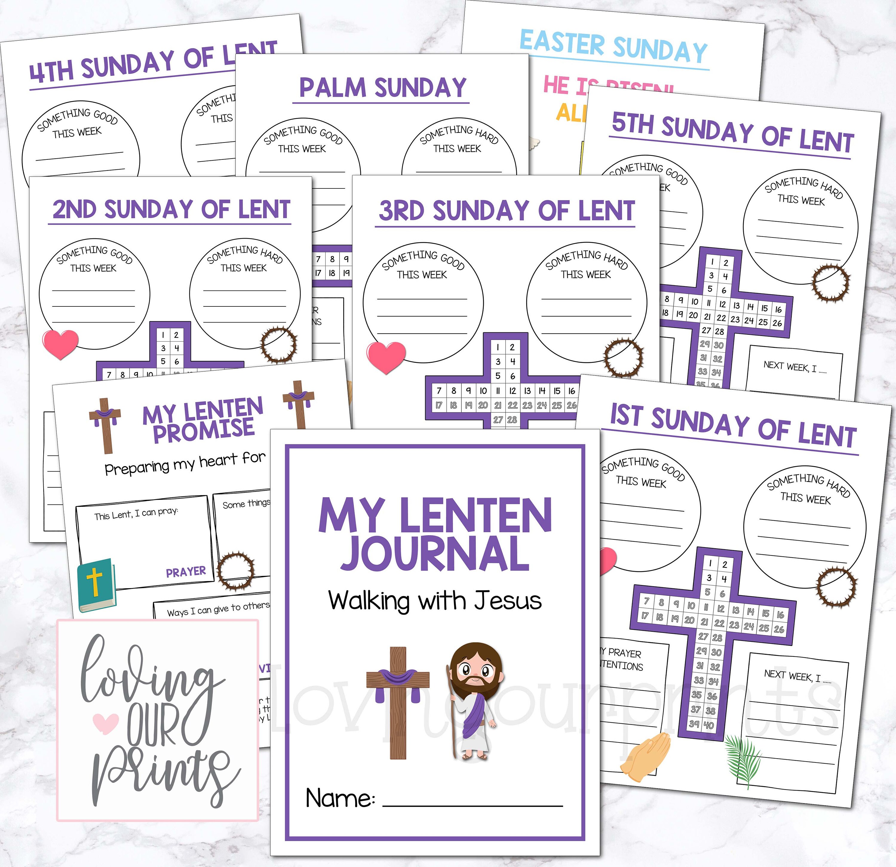 Lent for Kids, Lent Printable, Lent Journal, Lenten Journal, Lent ...