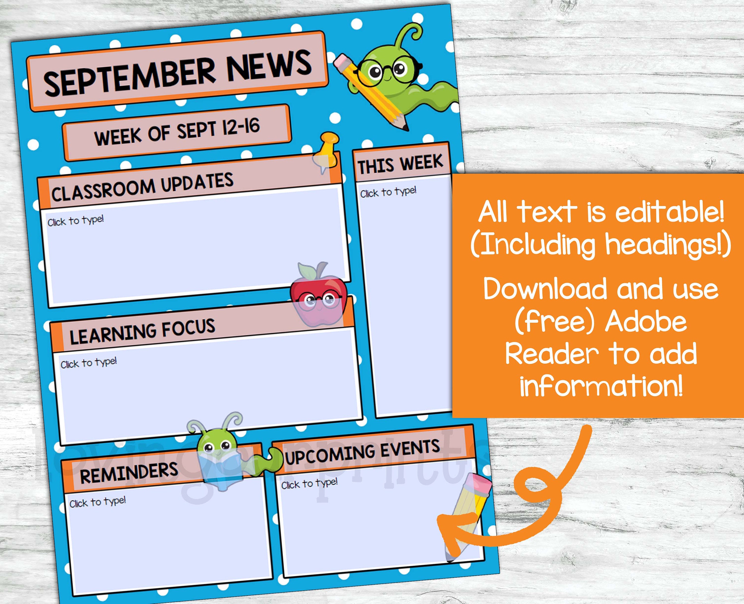 Back to School Newsletter Template, Back to School Newsletter ...