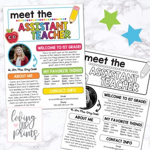 Meet the Assistant Teacher Template, Meet the Assistant Teacher ...