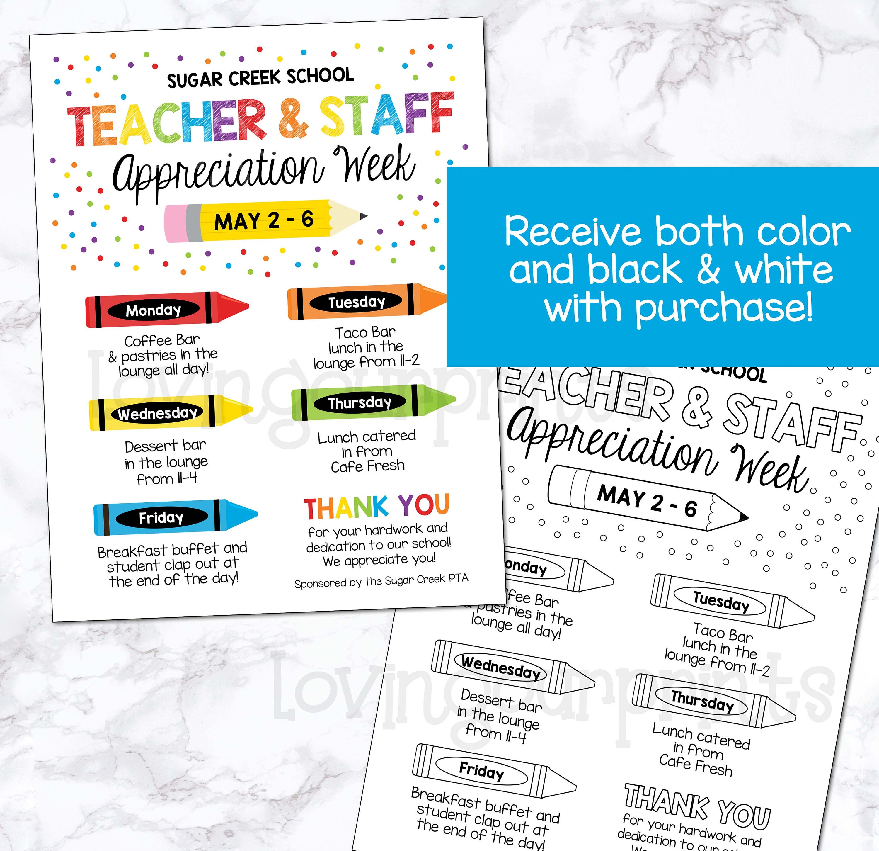 Teacher Appreciation Week Printable Editable Teacher - Etsy