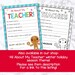 Teacher Gifts Christmas, Teacher Questionnaire for Gifts, Teacher ...