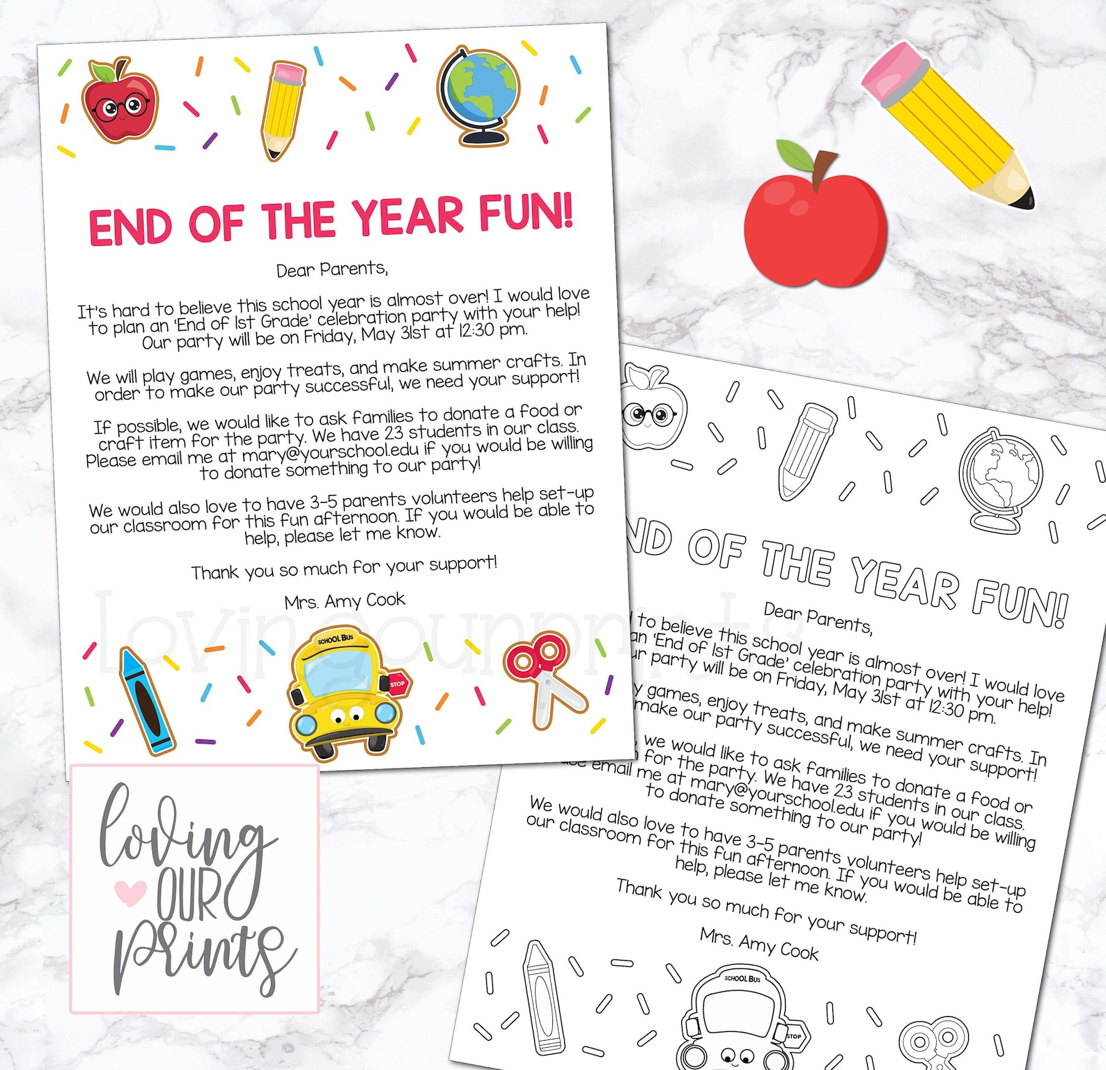 End of the Year Letter, Editable End of the Year Letter to Parents ...
