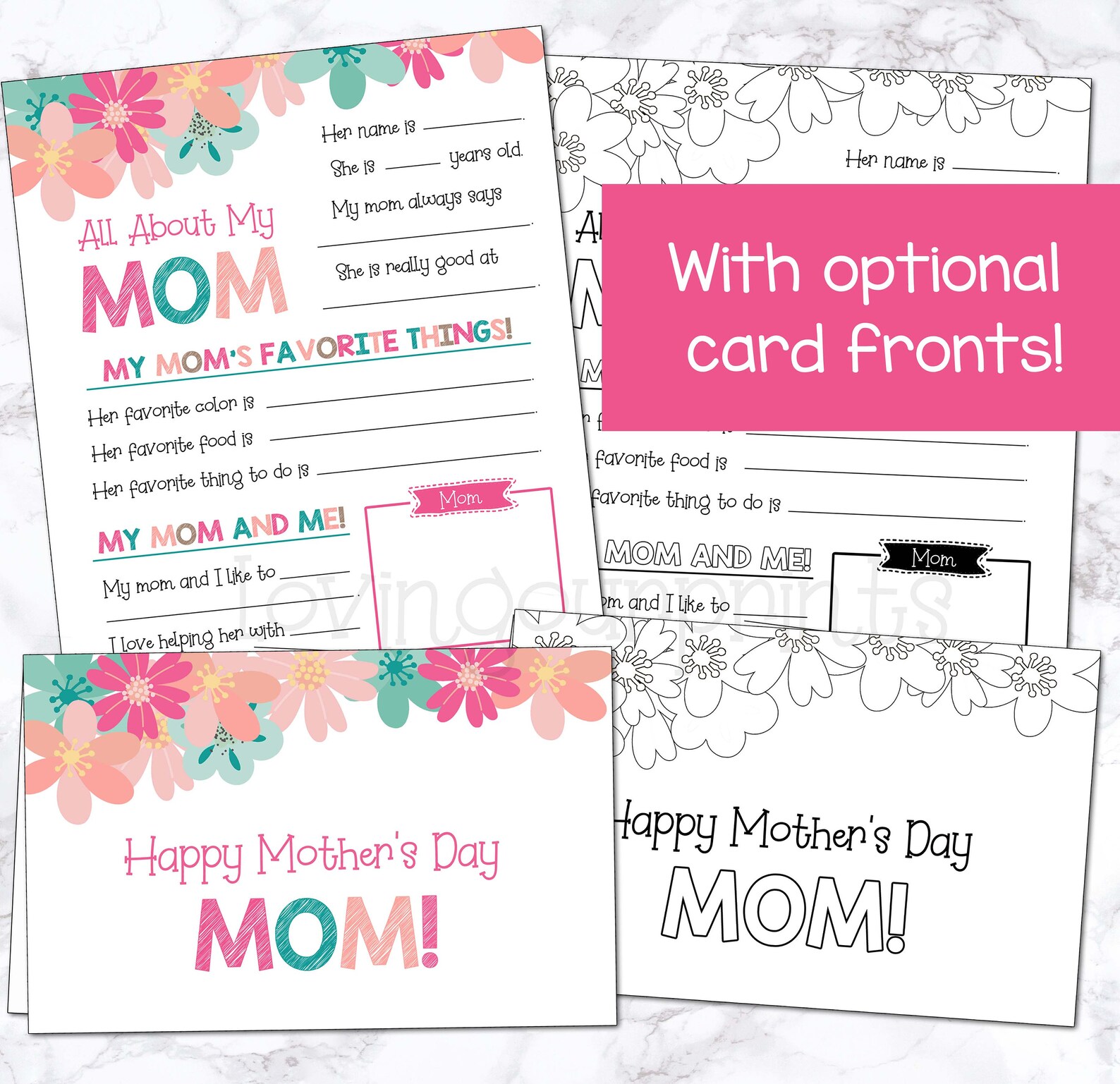 All About Mom, Mothers Day Gift, All About My Mom Printable, Mothers ...