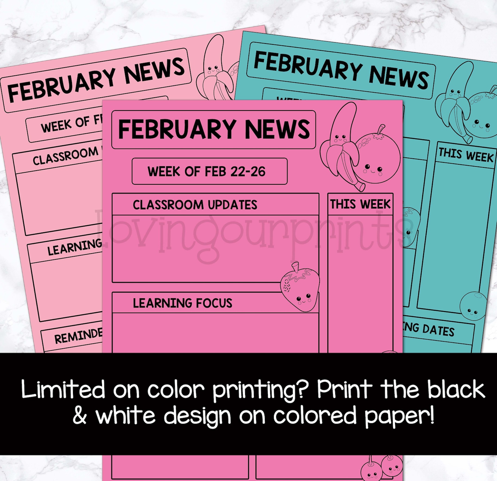 Editable February Newsletter February Newsletter Template - Etsy