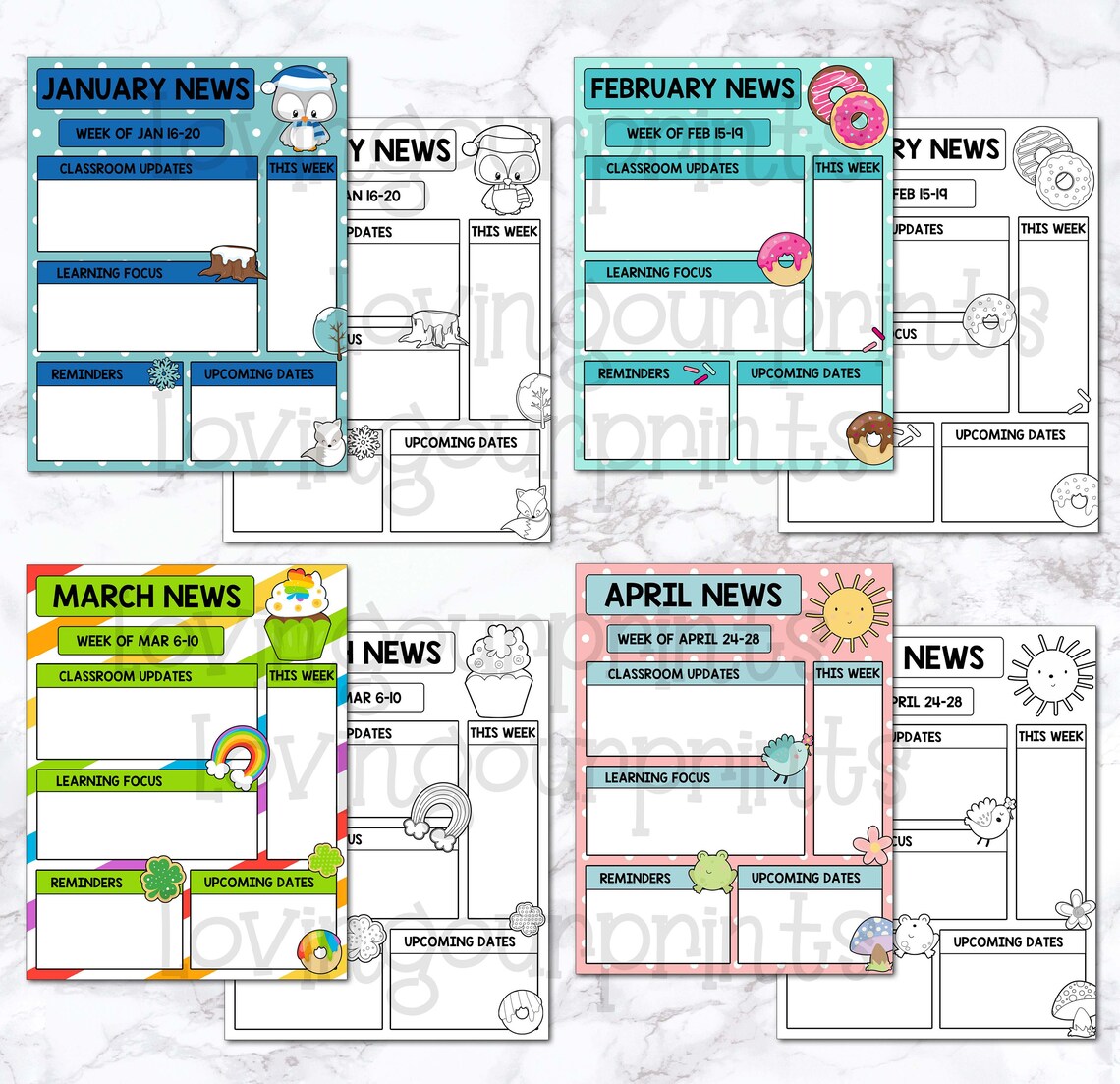 Editable Newsletter Template, Preschool Newsletter Template, Classroom ...