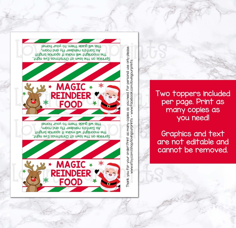 Magic Reindeer Food, Magic Reindeer Food Printable, Magic Reindeer Food ...