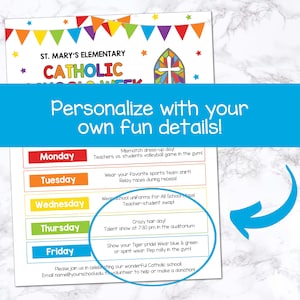 Catholic Schools Week Template, Editable Event Flyer Template, Catholic ...