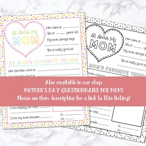 Grandma Gift for Mothers Day, Mother's Day Printable, All About My ...