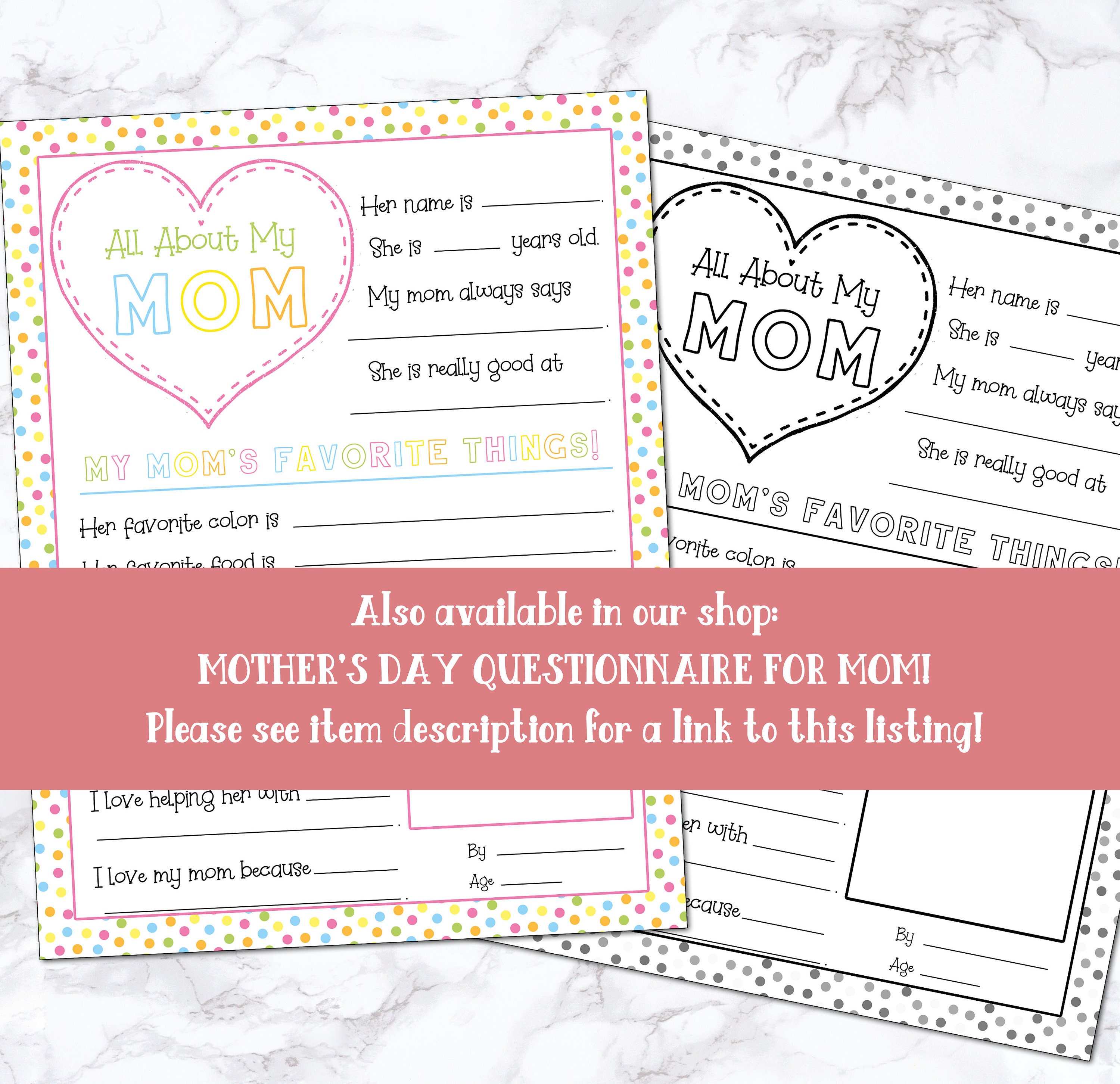 Grandma Gift for Mothers Day, Mother's Day Printable, All About My ...