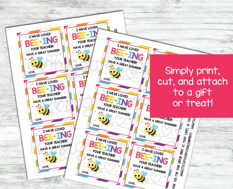 End of the Year Gift Tags for Students Student Gifts From - Etsy