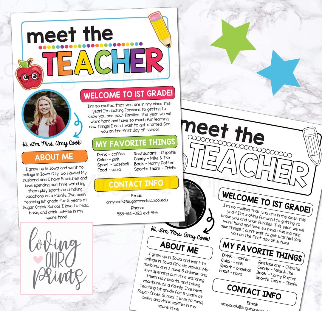 Meet the Teacher, Meet the Teacher Template, Meet the Teacher Editable ...