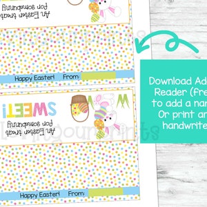 Editable Easter Treat Bag Topper, Easter Treat Bags, Easter Bunny Treat ...