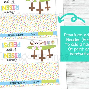 Editable Easter Peeps Printable Tags, Jesus is Risen Tell Your Peeps ...