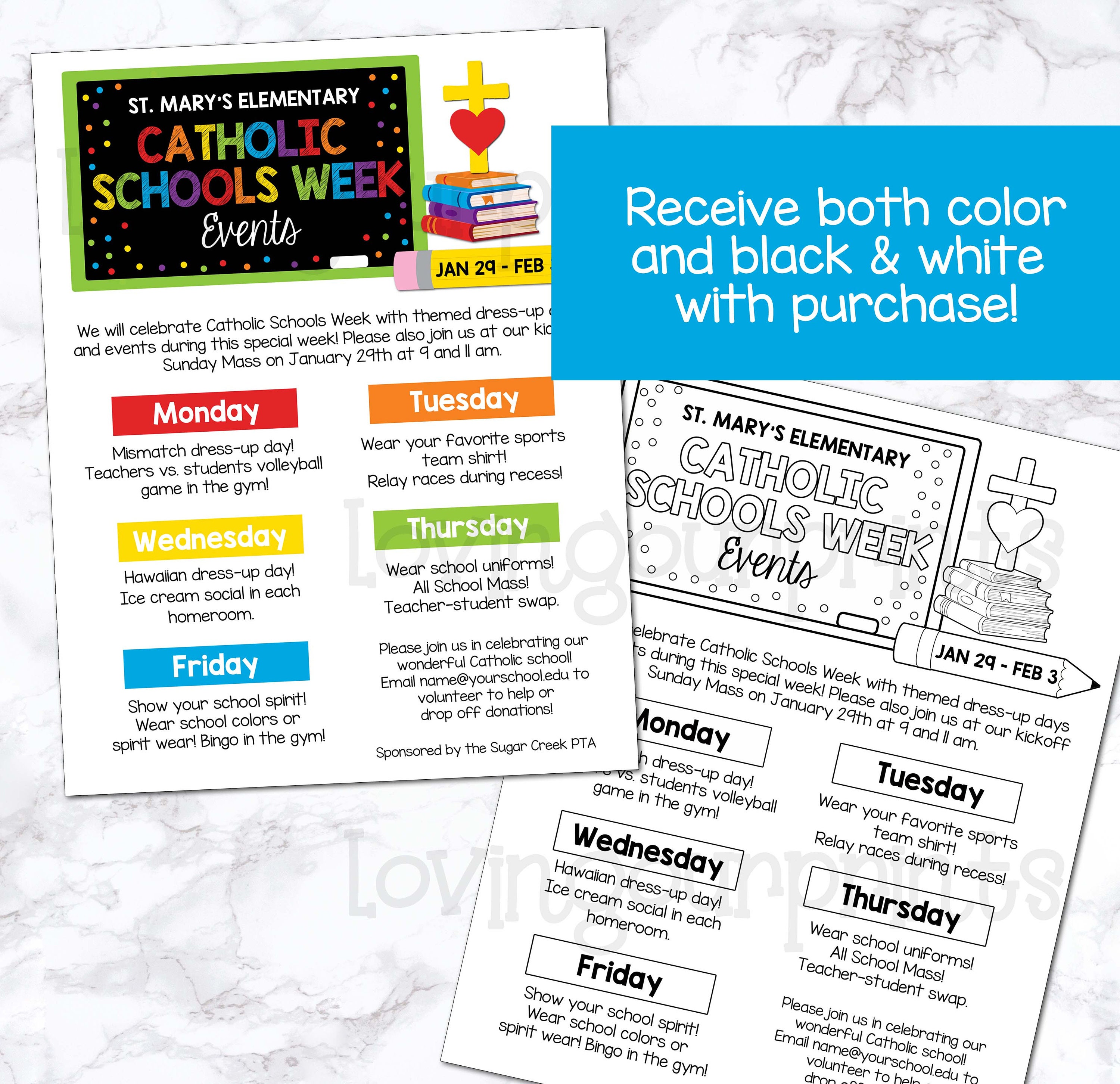 Catholic Schools Week Flyer, Catholic Schools Week, Editable Template ...